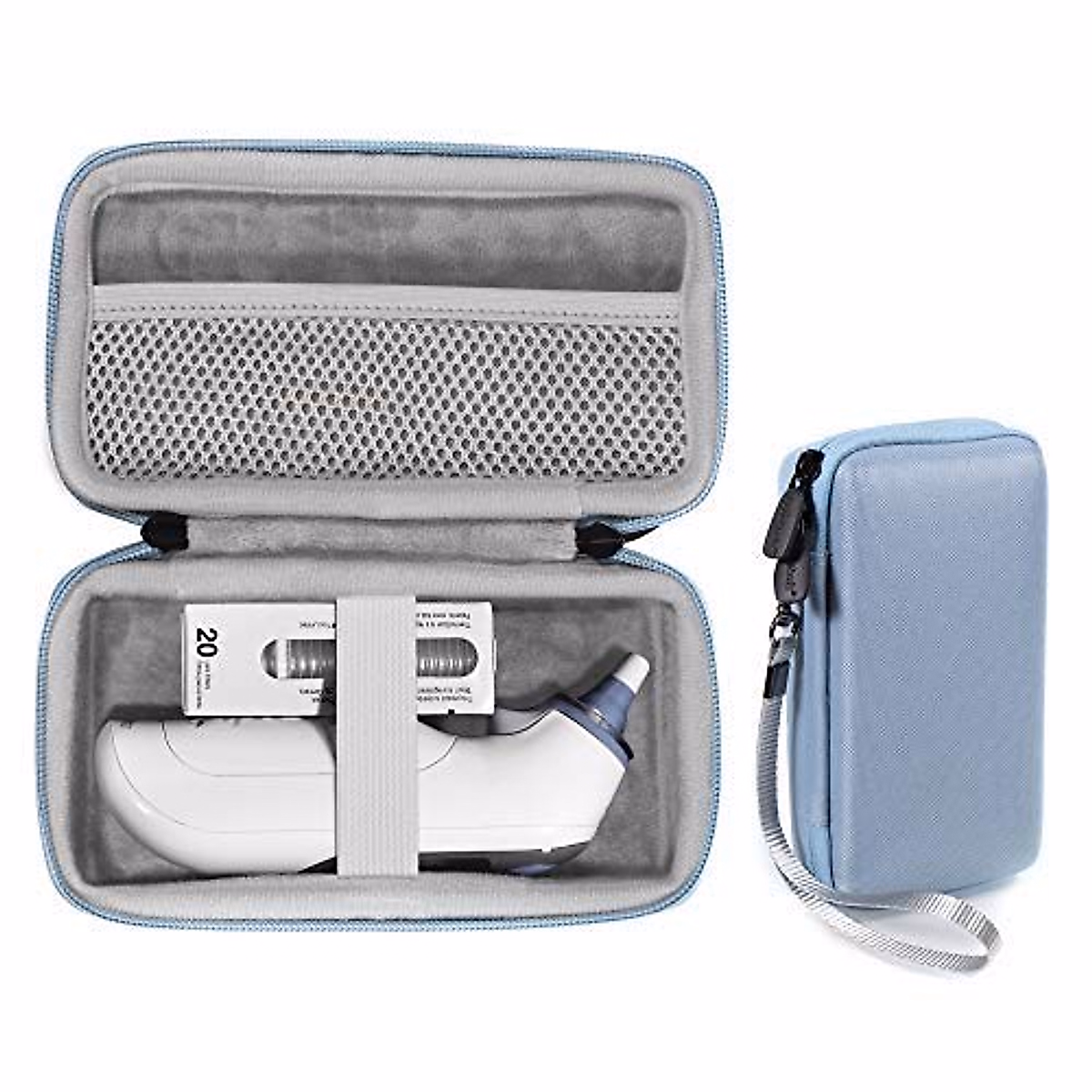 CaseSack Thermometer Case for Ear/Infrared Thermometer Like Braun ThermoScan 7, 7+, 5 IRT6500, 3; iProven, iHealth, MILDSIX, KDT, EasyEast, CandyCare, LAMIG, Hugum, GoodBaby, Famidoc, Anthsania