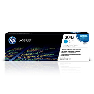 Original HP 304A Cyan Toner Cartridge | Works with HP Color LaserJet CM2320 MFP, HP Color LaserJet CP2025 Series | CC531A