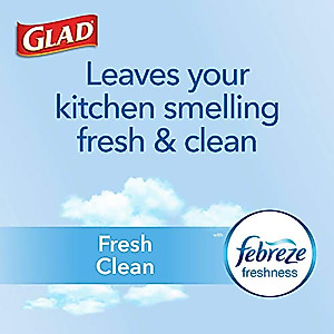 Glad OdorShield Drawstring Tall Kitchen Trash Bags - Fresh Clean - 13 Gallon - 80 Count
