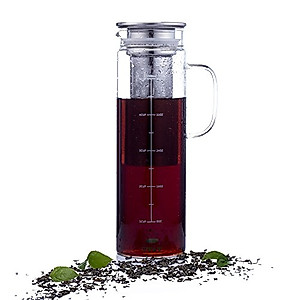 BTaT- Cold Brew Coffee Maker, 1.5 Quart,48 oz Iced Coffee Maker, Iced Tea Maker, Airtight Cold Brew Pitcher, Coffee Accessories, Cold Brew System, Cold Tea Brewing, Coffee Gift