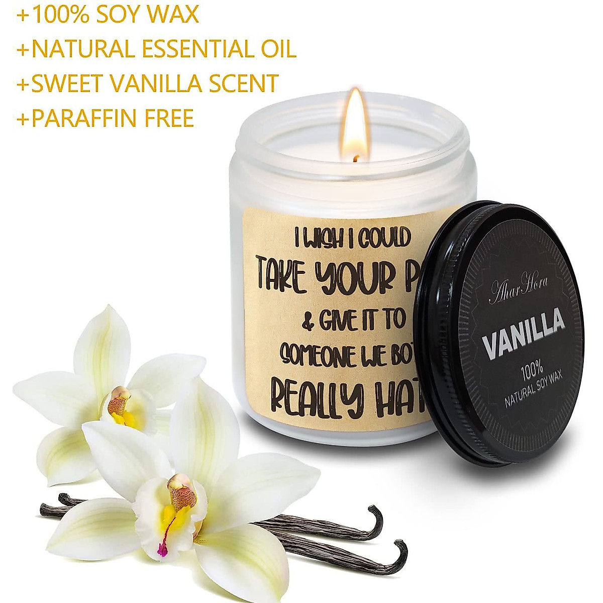 AharHora Get Well Soon Gifts for Women Scented Candle Feel Better Encouragement After Surgery Recovery Grieving Condolence Divorce Sorry for Your Loss Cancer Patient Her