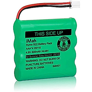 iMah Replacement Battery 29580-10 for Summer Infant Baby Monitor 29580 29590 29610 29620 29630 29710 29740 29790 29940, Ni-MH AAA Size 4.8V 800mAh Rechargeable