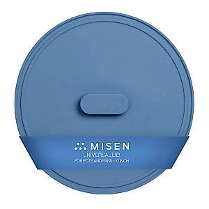 Misen Universal Silicone Lid - Flexible Pots, Bowls & Pans Cover - Kitchen Essential for Every Home - Airtight Seal - Frying & Cooking -10 Inch