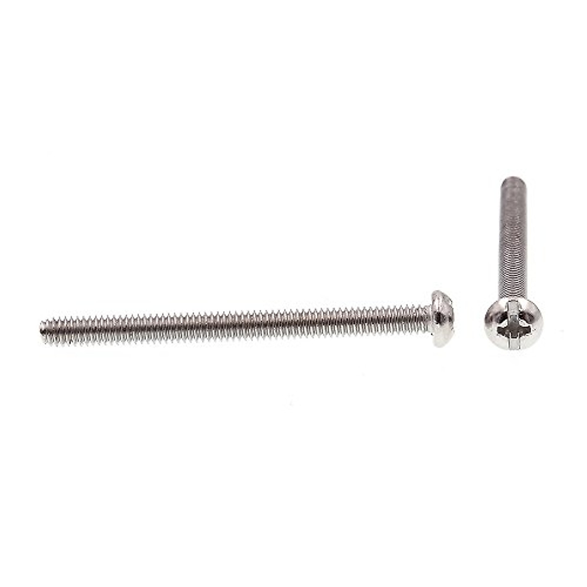 Prime-Line 9003911 Machine Screw, Round Head, Slotted/Phillips Combo, #8-32 X 2 in, Grade 18-8 Stainless Steel, Pack of 20