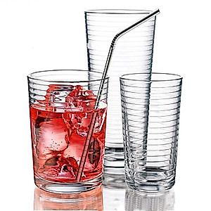 Yihong Reusable Metal Straws, Set of 8