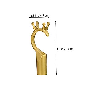 YARNOW 4pcs Clothes Rail Clothes Fork Clothing Hooks Home Goods Stainless Steel Forks Clothesline Outdoor Clothesline Home Stuff Clothes Pole Head Clothes Pole Head Parts Pole Parts Cane