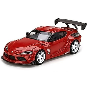TRUE SCALE miniatures GR Supra HKS Renaissance Red w/Carbon Accents & White Wheels Limited Edition to 3000 Pieces 1/64 Diecast Model Car by True Scale Miniatures MGT00265