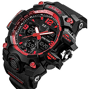 MJSCPHBJK Men's Digital Sports Watch with Alarm, Date Display, Stopwatch Features and Week Indicator- Analog Military Watch