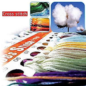 HKLIOPU Stamped Cross Stitch Kits for Adults,11CT 3 Strands Full Range of Counted Needlepoint Kits - Embroidery Patterns Art Crafts for Wall Decor 15.7 ×19.7in