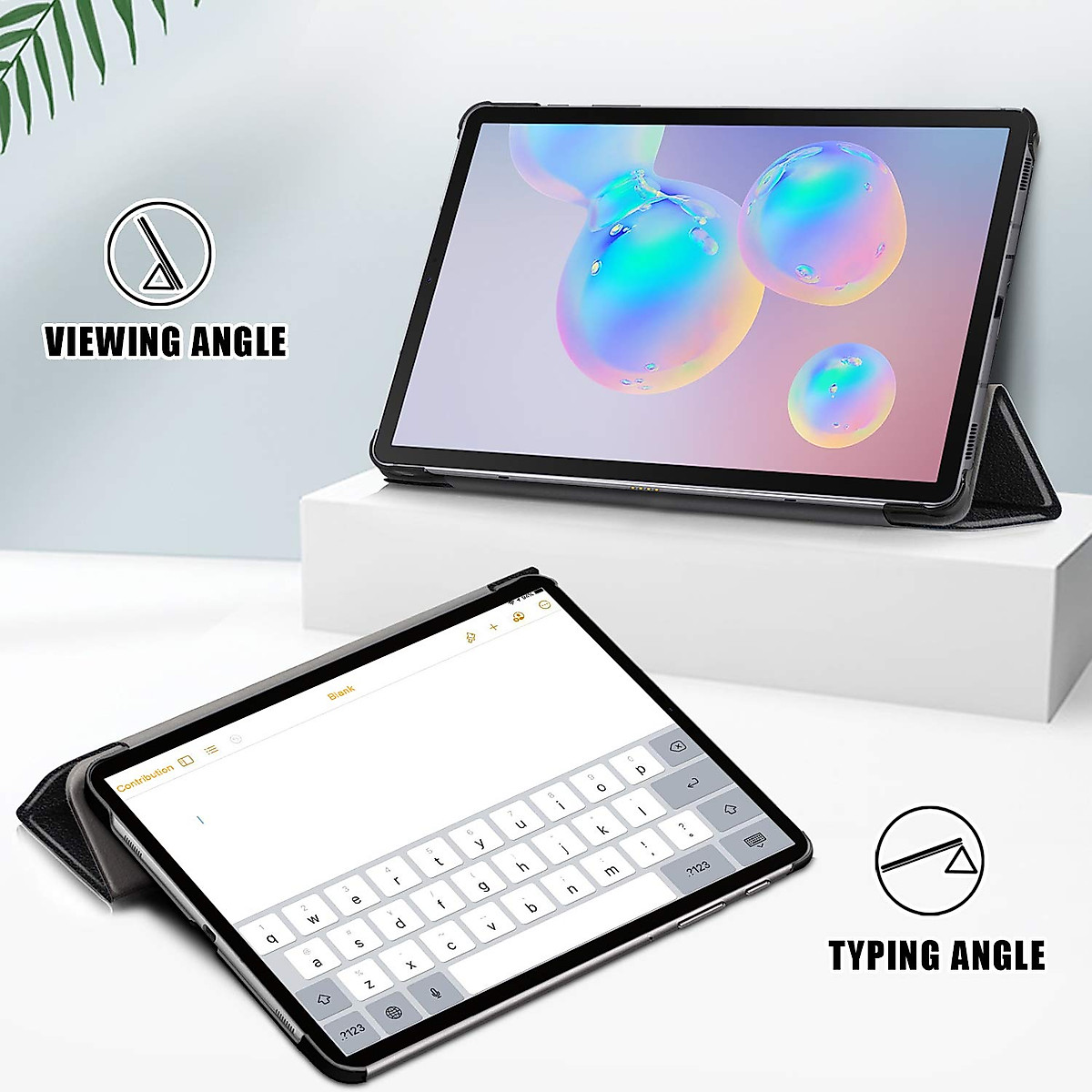 Gylint Case for Samsung Galaxy Tab S6 Lite 10.4 Inch 2024/2022/2020, Smart Case Trifold Stand Slim Lightweight Case Cover with Auto Sleep/Wake Black