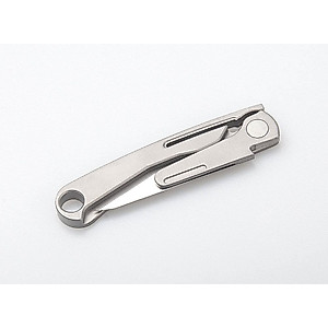 TUNYI Titanium Alloy Daily Mini Pocket Folding Utility Knife with 10 Replaceable Quick Change Blades, Ultra Compact and Lightweight