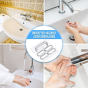20 Pieces Toilet Seat Bidet Replacement Kit Quiet Soft, Silicone Rubber Lid Bumper Universal Toilet Seat Bumper for Bidet Attachment with Strong Adhesive for Families, Hotels, School Toilet
