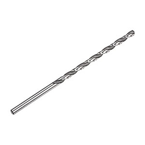 HARFINGTON 6542 High-Speed Steel Twist Drill Bit, 6.2mm Drill Bit 160mm Length Extended Straight Shank Black Oxide Ground Drill Bit for Steel Aluminum Alloy