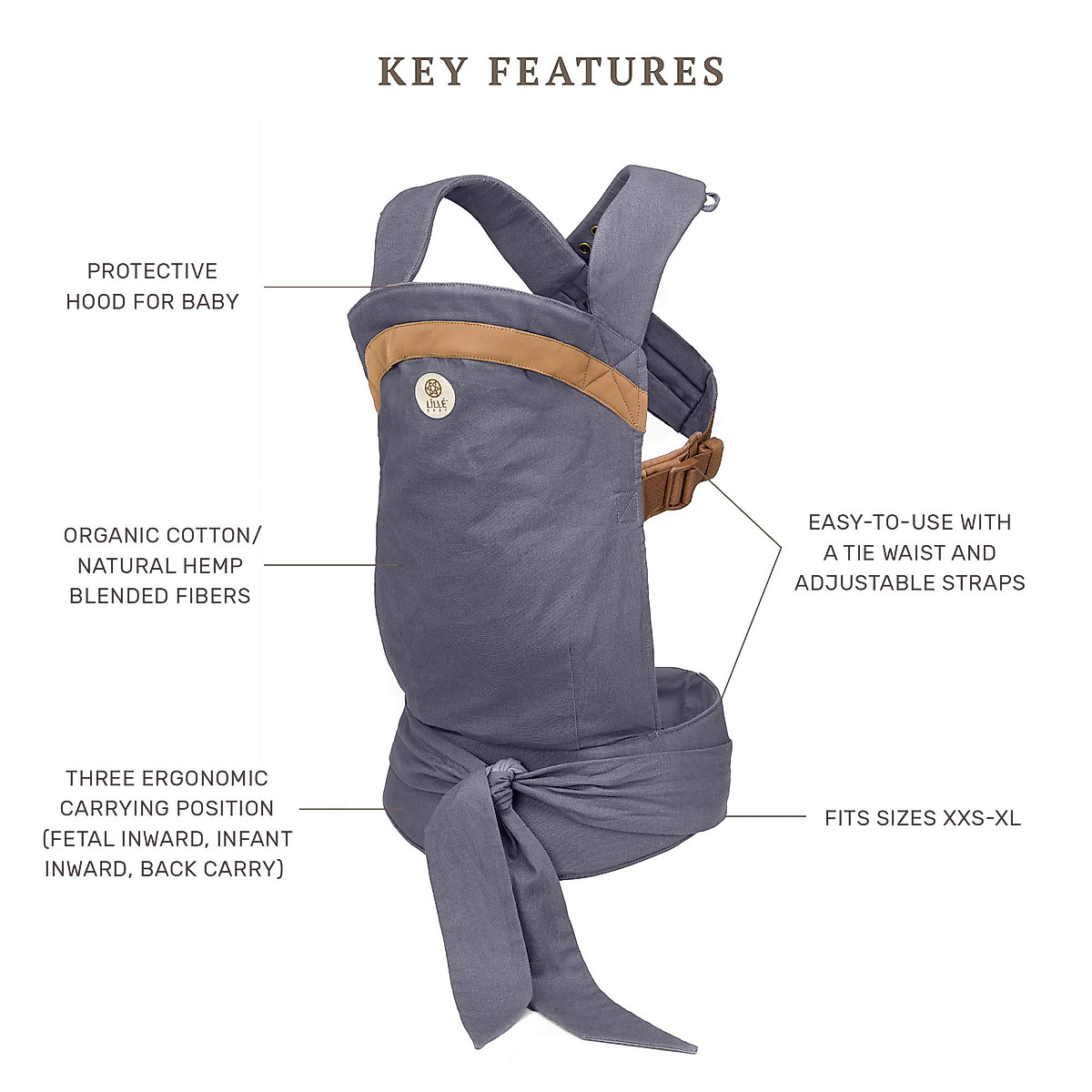 LILLEbaby LILLElight Baby Carrier, Pebble