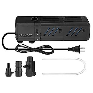 NO.17 Submersible Aquarium Internal Filter 8W, Adjustable Fish Tank Filter with 200 GPH Water Pump for 10-50 Gallon Fish Tank