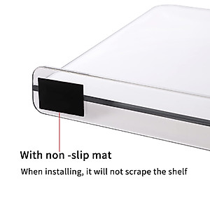 SuoXing Clear Acrylic Shelf Dividers for Organize and Storage,Shelve Divider for Clothes Purses Separators for Bookshelves,Display Cabinets,Shoe Racks(10 Pack)