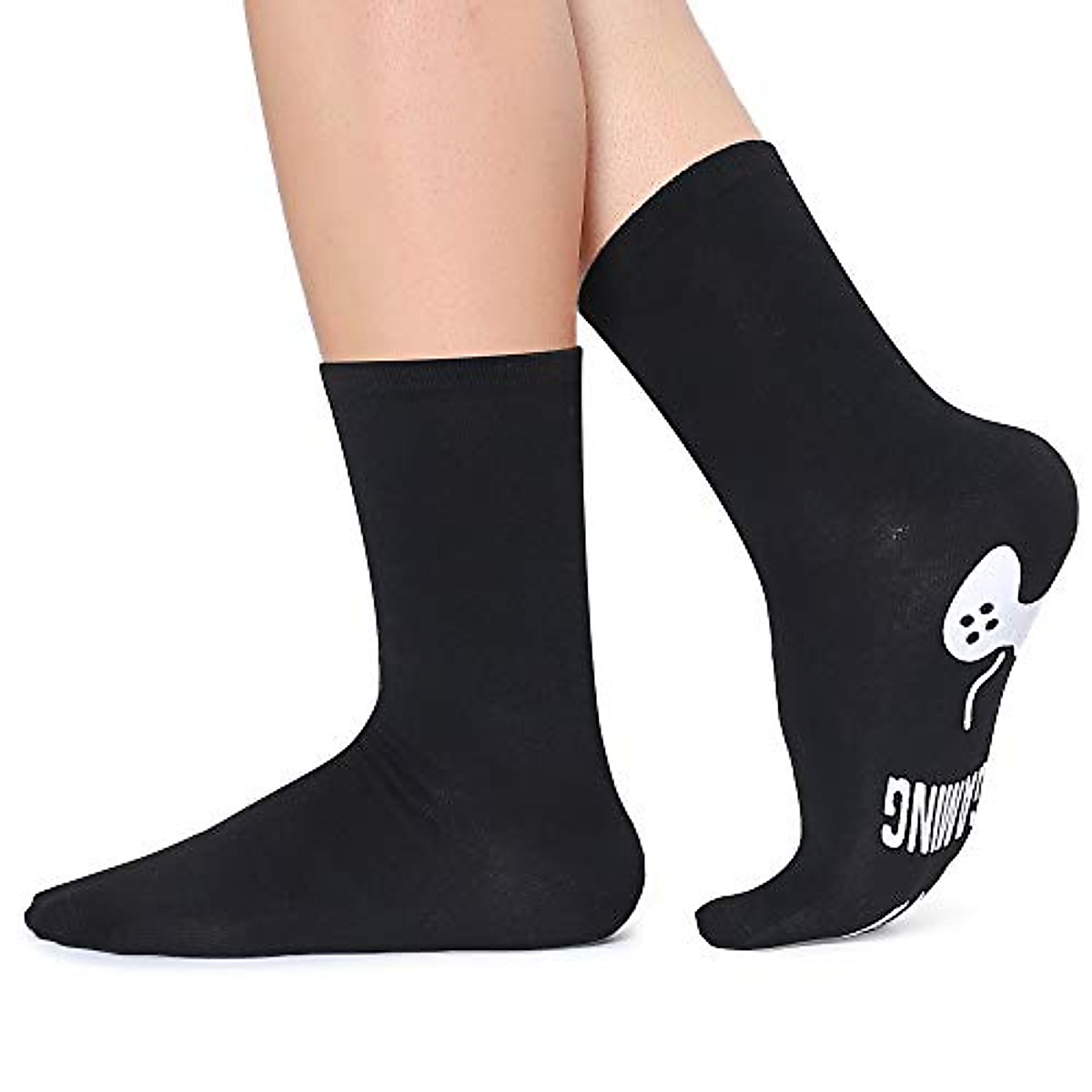 Leotruny Do Not Disturb I'm Gaming Socks Cotton Novelty Funny Socks With Gift Box (C03-3 Pack Multicoloured (Crew))