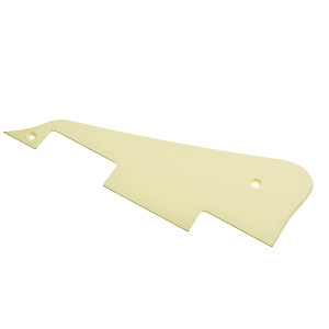 KAISH Single Cream 1 Ply LP Guitar Pickguard with Chrome Bracket for Epi Les Paul
