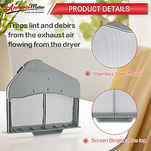 DC97-16742A Dryer Lint Trap Screen Filter Replacement for Samsung Dryer-Replaces AP5306681, DC61-03048A, DC61-02610A, DV45H7000EW/A2, DV40J3000GW/A2 with Flap and Vent Cleaner Brush
