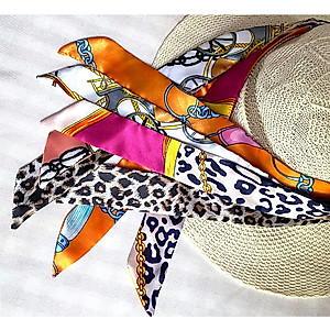 kcctoo Purple Blue Scarf Bags for Women Handbag Scarfs Band Hair Neck Scarves Fashion Gifts