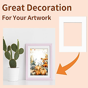 yeestone 10 Pack Picture Frame Mats, 11x14 Matted to 8x10 Photo Mats, Acid Free Picture Matting for Pictures Photos Watercolor Artwork (White)