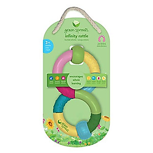 green sprouts Infinity Rattle | Encourages whole learning | Durable material made from safer plastic, Easy to hold & shake, Playful rattle sound