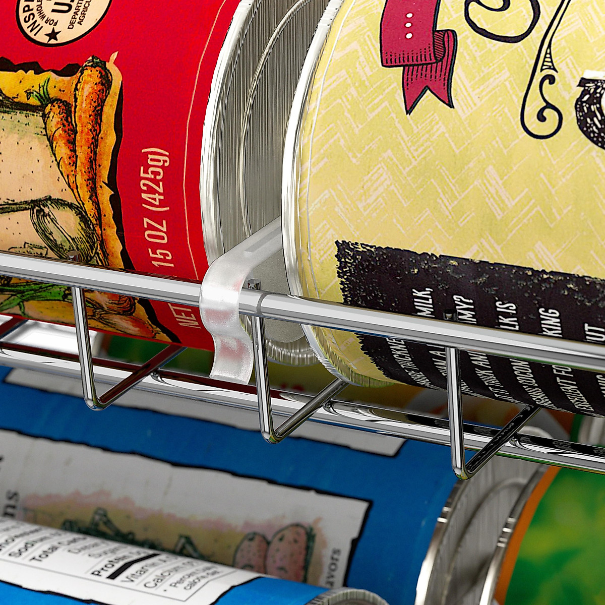 SimpleHouseware Stackable Can Rack Organizer, Chrome