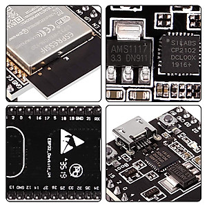 ACEIRMC 4pcs ESP32-DevKitC core Board ESP32 Development Board ESP32-WROOM-32D WiFi Bluetooth Development Board for Arduino IDE (ESP32-DevKitC)