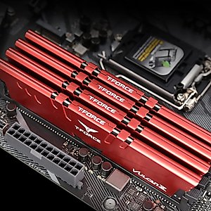 TEAMGROUP T-Force Vulcan Z DDR4 16GB Kit (2x8GB) 3200MHz (PC4-25600) CL16 Desktop Memory Module Ram Red TLZRD416G3200HC16FDC01