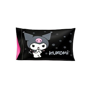 Franco Collectibles Hello Kitty & Friends My Melody & Kuromi Beauty Silky Satin Standard Reversible Pillowcase Cover 20x30 for Hair and Skin, (Officially Licensed Product)