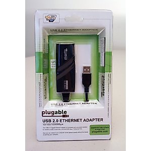 Plugable USB 2.0 to Gigabit Ethernet Adapter, Fast and Reliable Gigabit Connection, Compatible with Windows, Chromebook, Linux