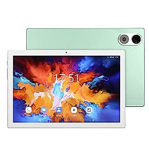 soobu 10.1 Inch Tablet, 4G LTE Tablet 8GB RAM 128GB ROM 2.4G 5G WiFi 512GB Expandable Type C Charging 20MP Rear Camera for Office for Work (Green)