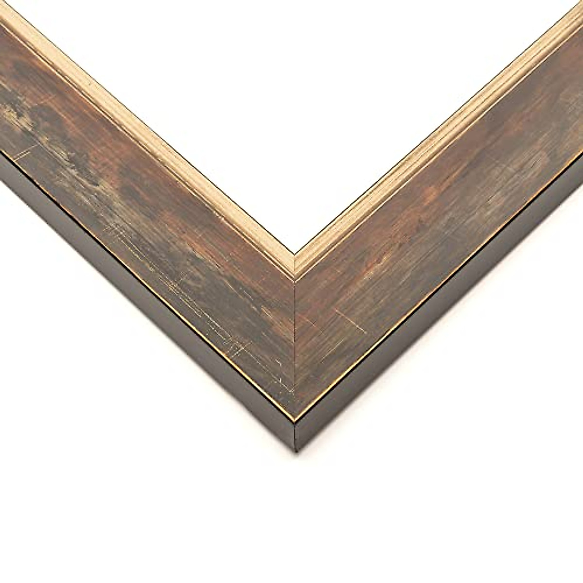 24x40 Frame Gold Real Wood Picture Frame Width 1.5 Inches | Interior Frame Depth 0.5 Inches | Garrett Modern Photo Frame Complete with UV Acrylic, Foam Board Backing & Hanging Hardware