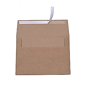 A7 Brown Kraft Paper Invitation 5 x 7 Envelopes - 50 Pack,Self Seal,For 5x7 Cards| Perfect for Weddings, Invitations, Baby Shower| Stationery For General, Office | 5.25 x 7.25 Inches