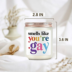 Gay Gifts Candle, Price Gifts, Gifts for Gay Man, Gay Stuff, Gay Price Gifts for Men LGBTQ Lesbian Bisexual Transgender Queer, Rainbow Gag Gifts Funny Adult Christmas Scented Candles