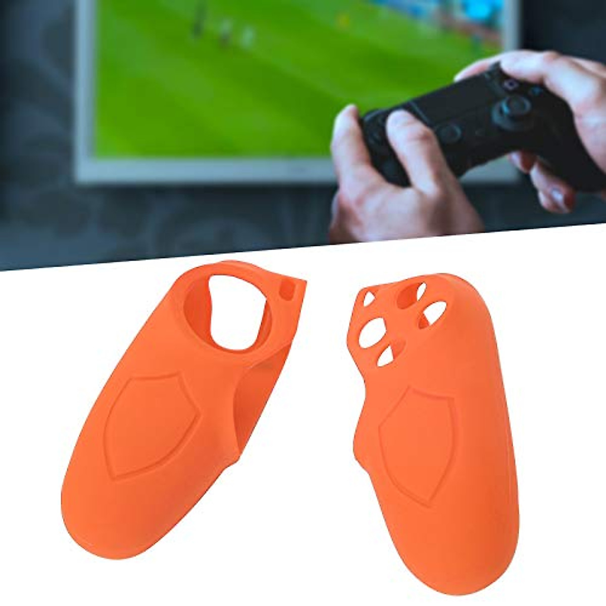 BOTEGRA Gamepad Silicone Cover Perfect Handling Feeling Professional Manufacturing Joystick Protection Cap,for Game Console Accessory,for Joystick,for Kids Gift(Orange)
