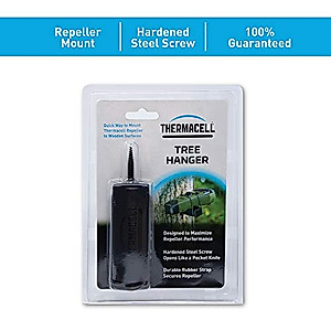 Thermacell Tree Hanger for Portable Repellers; Mount Thermacell Repellers to Wooden Surfaces Quickly and Easily; Maximizes Performance; Corrosion-Resistant, Hardened-Steel Screw, Black