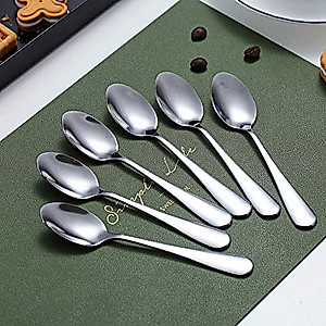 Coffee Spoons, Kyraton 5.5" Espresso Spoons Tea Spoons, Stainless Steel Small Mini Spoons, Tiny Spoon Set For Parties, Wedding Pack of 12