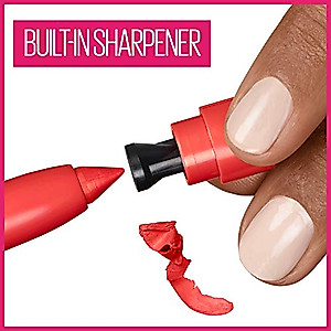 Maybelline Super Stay Ink Crayon Lipstick Makeup, Precision Tip Matte Lip Crayon with Built-in Sharpener, Longwear Up To 8Hrs, Accept A Dare, Wine Pink, 1 Count