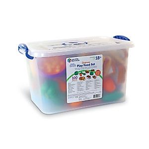 Learning Resources New Sprouts Classroom Play Food Set, 100 Pieces - LER9723,Multi,12 L x 7 W x 12 H in