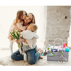 Cuddle Avenue Baby Diaper Caddy Organizer - Luxury Little Boy And Girl, Large Basket, Car Organizer, Gift For Shower Registry, BLUE