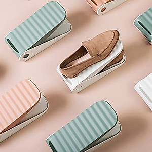 LUVADU ZCX Shoe Slots Organizer 2pcs Storage Shoe Rack Double-Layer Shoe Holder, Space-Saving Home Storage Shoe Shoe Racks