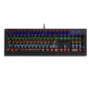 Blue Switch Mechanical Gaming Keyboard - Backlit Wired Gaming Keyboard - 104 Standard Keys - PC Gaming Keyboard for Windows Computer Gamers