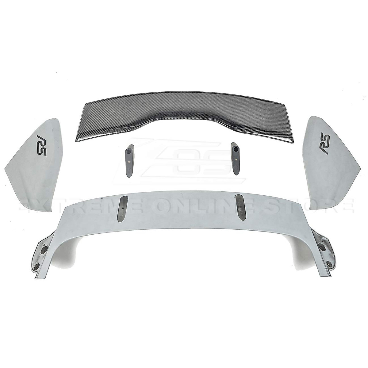 Replacement for 2013-2018 Ford Focus Hatchback Models | EOS RS Style Rear Roof Wing Spoiler (Carbon Fiber)