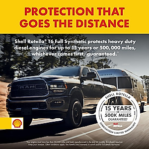 Shell Rotella T6 Full Synthetic 5W-40 Motor Oil, 1 Gallon (3 Pack)
