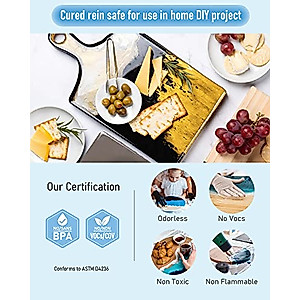 Nicpro 16 Ounce Crystal Clear Epoxy Resin Kit, DIY Starter Epoxy Resin Supplies with 4 Measuring Cups, 2 Silicone Sticks, Gloves, Spreader for Art Craft Casting & Coasting, Molds, Jewelry Making