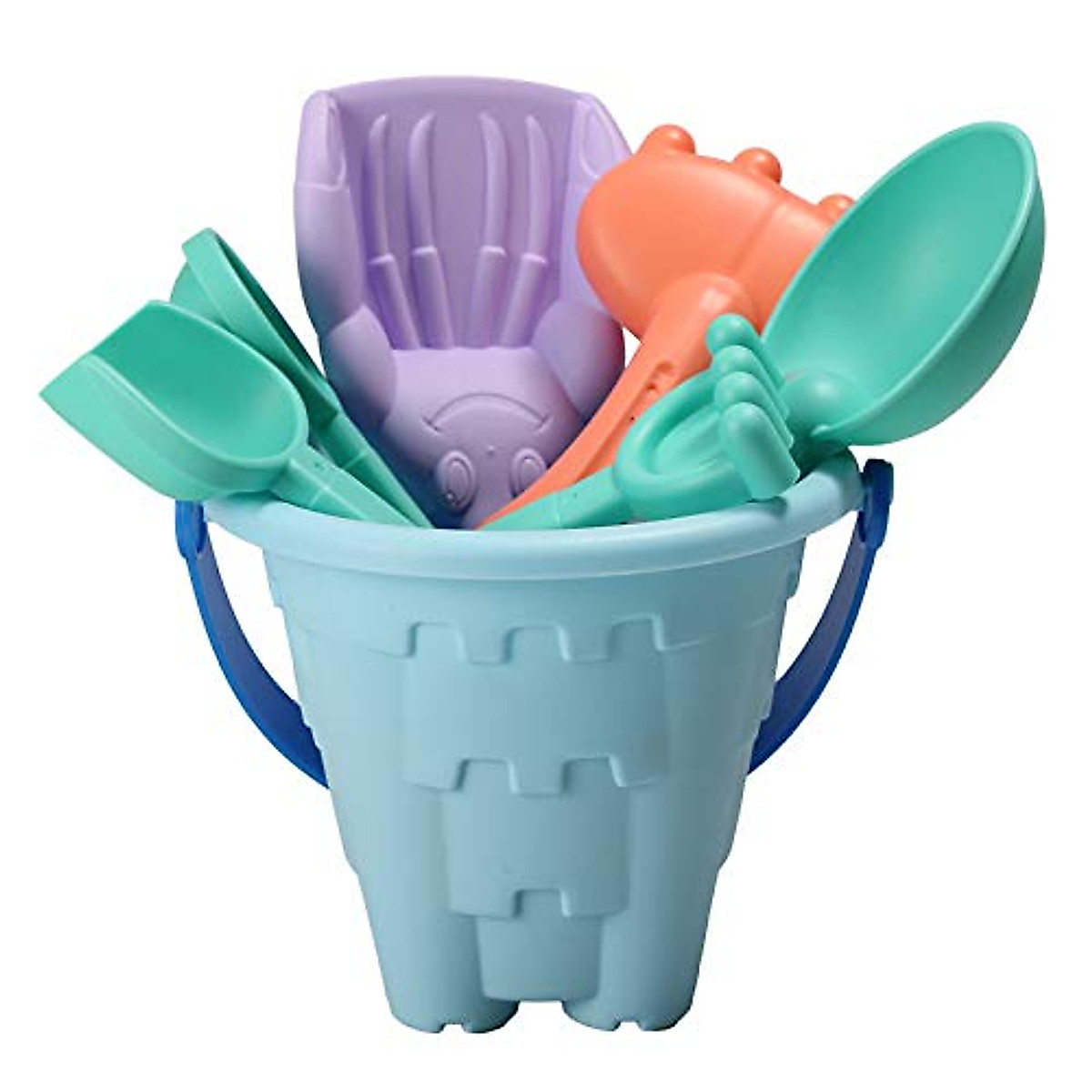 JOYIN 24 Pcs Beach Sand Toys Set with Mesh Bag Includes Sand Water Wheel, Sandbox Vehicle, Sand Molds, Bucket, Sand Shovel Tool Kits, Sand Toys for Toddlers Kids Outdoor Play