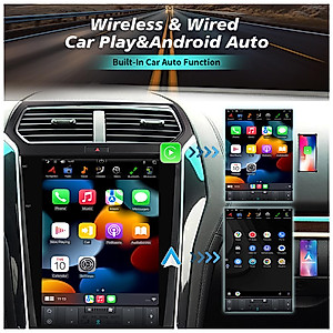 2024 New CUSP Car Stereo Radio GPS Navigation for Ford Explorer 2011-2019 Android Auto Car Play 12.1 Inch PX6 4G+64G with DSP in Dash Headunit Multimedia Player Car Radio Car Audio Voice Control