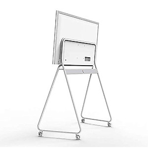 Vibe 55'' Interactive Whiteboard Portable Stand, Four Lockable Wheels, Sleek Design for The Modern Office or Classroom (White)