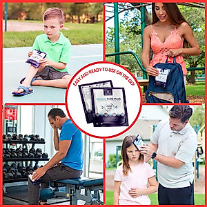 Instant Cold Packs - Pack of 24 (5" x 6") Disposable Cold Compress Therapy Instant Ice Pack for Injuries, First Aid, Pain Relief for Tooth Aches, Swelling, Sprains, Bruises, Insect Bites